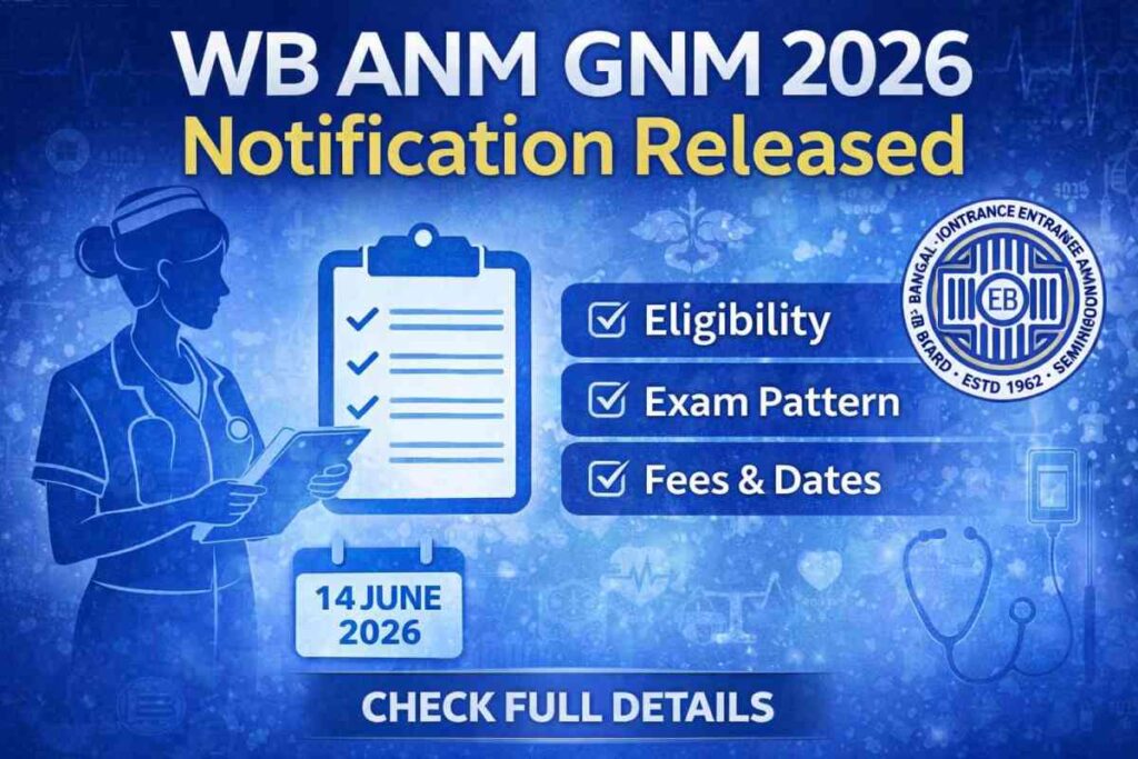 WB ANM GNM 2026 Notification Released: Check Eligibility, Exam Pattern ...
